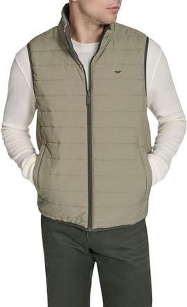 Dockers Recycled Stretch Poly Reversible Puffer Vest V&ecirc;tement dext&eacute;rieur, Mermaid, Chimera, L Hommes