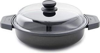 Betty Bossi Pfanne mit Glasdecken, Ø 28 cm, ofenfest - kein Ankleben dank Antihaftbeschichtung