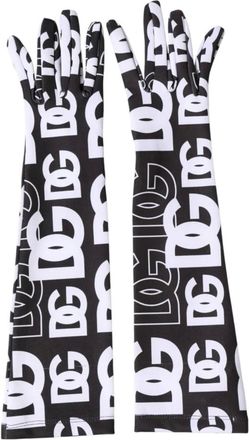 Dolce & Gabbana unisex, Accessoires, Multicolore, Taille: ONE Size DG Logo Elbow Length Mitten Gloves