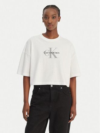 Calvin Klein Jeans T-Shirt LV047F828G Wei&szlig; Boxy Fit