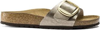 Birkenstock Damen Mules Madrid Big Buckle Birko-flor Sandal, Graceful Taupe, 37 EU