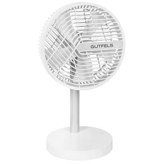 Gutfels Tischventilator VENTI 3020 R, 20 cm &Oslash;, USB Ventilator mit 4.000 mAh Akku, Touchbedienung, 4 Geschwindigkeiten