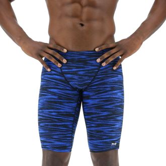 TYR Herren Durafast Elite Athletic Jammer Badeanzug Badehose, Blue Fizzy, 36