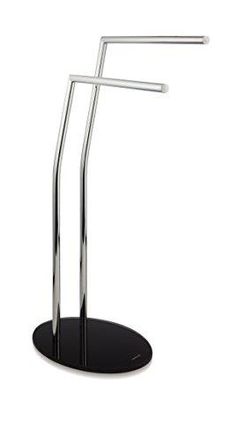 Möve Stand Handtuchhalter mit bruchsicherem Glas, verchromt 50 x 23 x 82 cm, silver