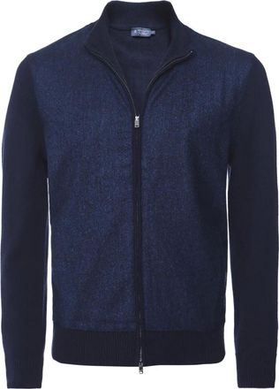 Hackett Gilet en laine m&eacute;rinos - Homme - Pulls - Bleu - Taille: L