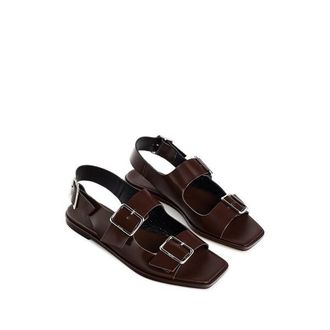 Aeyde Sandales plates en cuir