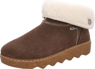 Rohde Damen geschlossen Hausschuhe Leder Foggia 6128, Größe:38 EU, Farbe:Braun