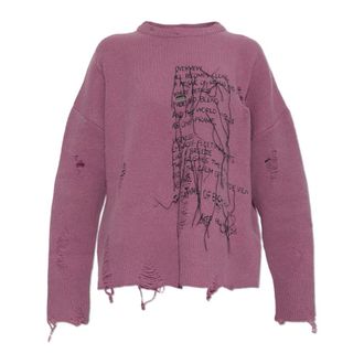 Akep Pull effet vintage - Femme - Pulls - Violet - Taille: 38 FR