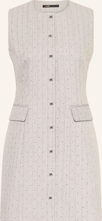 Maje Kleid Mit Schmucksteinen grau