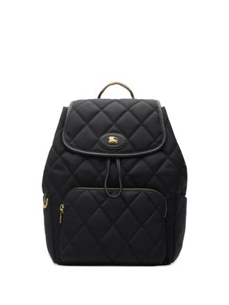 Burberry sac à dos matelassé à détails en cuir - Noir