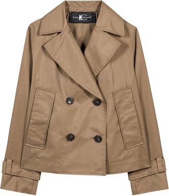 Luisa Cerano Femme, Vestes, Brun, Taille: 44 FR Short Trench Jacket