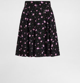 Dolce & Gabbana Rock Aus Seide Mit Nelken-print - Frau R&ouml;cke Mehrfarbig 38