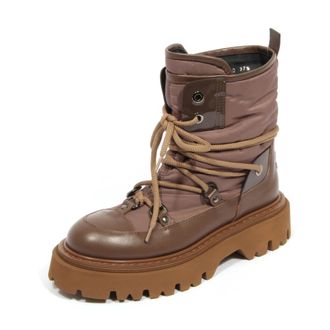 Casadei Anfibio Leder/Textil Stiefel - - Shoes - Damen - Braun - 37 1/2 EU
