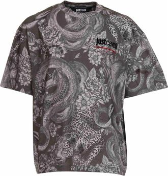 Roberto Cavalli T-Shirt mit Allover-Print - - Tops - Herren - Mehrfarbig - M