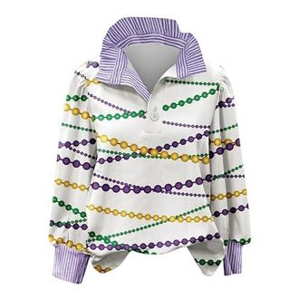 Generic Sweat Carnaval Shirt Femme Confortable Manches Longues Pull-Over Col Rond Couleur Unie Haut Top Outdoor Grandes Tailles Vetement pour Printemps Automn