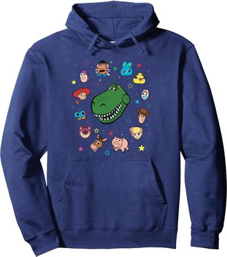 Pixar Disney and Pixars Toy Story Rex Big Face Collage Pullover Hoodie