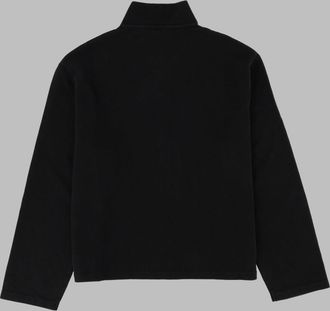 Our Legacy Zip-Up Shrunken Organic Cotton Sweatshirt - Black