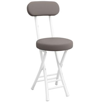 Generic Klapphocker Faltbar 4cm Dickes Sitzkissen Aus PU-Leder Rahmen Aus Kohlefaser Klappstuhl Bis 110 Kg Hocker Klappbar f&uuml;r K&uuml;che, Esszimmer, Innen- und Au