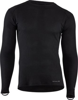Carhartt Work in Progress Herren Force Midweight Classic Thermo-Unterhemd, lang&auml;rmelig Baselayer-Shirt, schwarz, XXX-Large Hoch