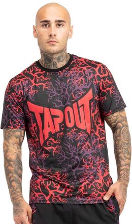 Tapout Herren Funktionsshirt Normale Passform Rootstock Black/Red/Aubergine 3XL