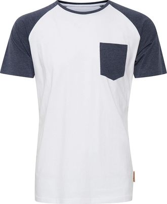 Indicode IDGresham Herren T-Shirt Kurzarm Shirt mit Rundhals-Ausschnitt Brusttasche Baumwollmischung Regular fit, Größe:XL, Farbe:Optical White (001)