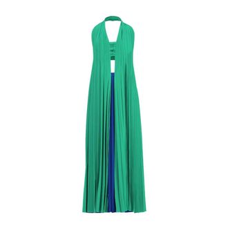 Zeus + Dione Femme, Robes, Multicolore, Taille: 36 FR Robe Plissée Col Halter Bleu Vert