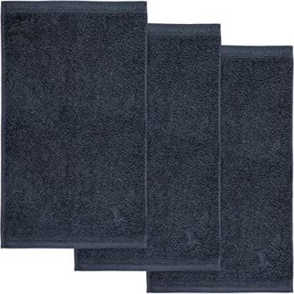 Möve Superwuschel Gästetuch 30 x 50 cm aus 100% Baumwolle, dark grey 3er Set