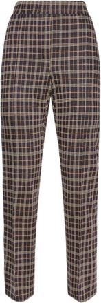 Elena Miro Femme, Pantalons, Brun, Taille: 42 FR Pantalon &agrave; Carreaux
