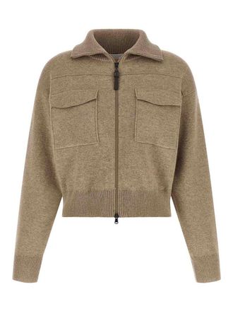 Brunello Cucinelli Cardigan - Shiny Zipper Pull