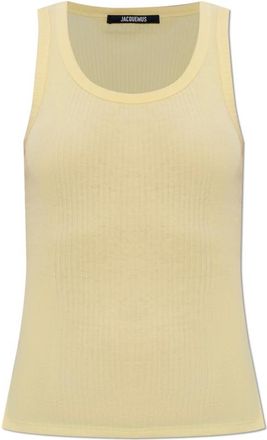 Jacquemus Femme, Tops, Jaune, Taille: 36 FR Rond Carr&eacute; Tank Top