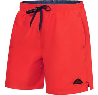 Ladeheid Herren Badehose Badeshorts Schwimmhose Bademode Strandmode LAZA1002 (Rot Marineblau, 5XL)