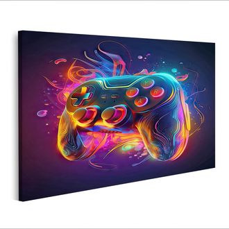 Islandburner Bild auf Leinwand Leuchtender Spiel Controller Kunstwerk Bilder Wandbilder Poster