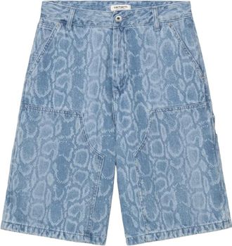 Carhartt Work in Progress Femme, Shorts, Bleu, Taille: 40 FR Snake Nixon Double Knee Short