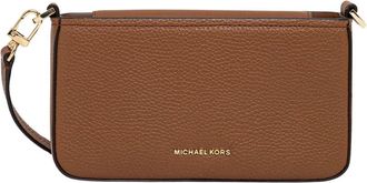 Michael Kors Bryant Petit Sac Pochette Convertible en Cuir Grain&eacute; - Femme - Sacs - Brun - Taille: ONE Size