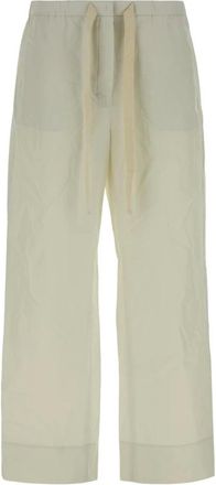 Max Mara Femme, Pantalons, Beige, Taille: 40 FR Pantalon large taille haute