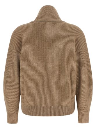 Brunello Cucinelli Womens Beige Cashmere Cardigan Clothing
