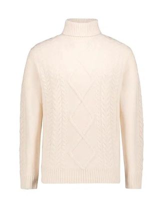 Hackett Herren Rollkragenpullover beige unifarben