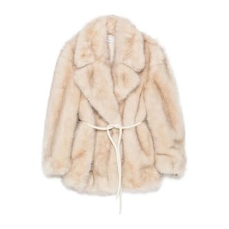 Sportmax Beige Jersey Coat Jacket - - Jackets - Damen - Beige - M