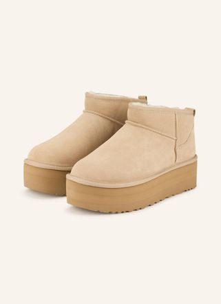 UGG Plateau-Boots Classic Ultra Mini Platform beige