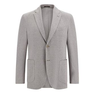 Boggi Milano Homme, Vestes, Gris, Taille: M Veste en jersey de coton et lin