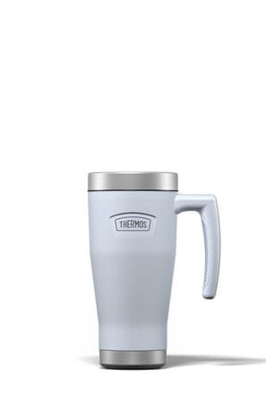 Thermos Icon Harebell blauer Reisebecher (470 ml), wiederverwendbarer, isolierter Edelstahl-Kaffeebecher f&uuml;r hei&szlig;e oder kalte Getr&auml;nke, vakuumversiegelte Wass