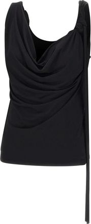 Blumarine Femme, Tops, Noir, Taille: 40 FR Draped Jersey Top