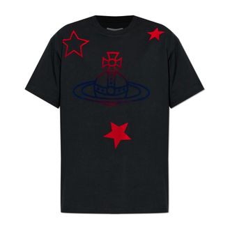Vivienne Westwood Homme, Tops, Noir, Taille: M Orb and Stars Classic T-shirt