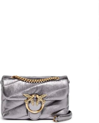 Pinko Pinko, Femme, Sacs, Gris, Taille: ONE Size Shoulder Bag
