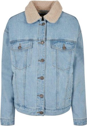Urban Classics Jeansjacke Urban Classics Damen Ladies Oversized Sherpa Denim Jacket (1-St)