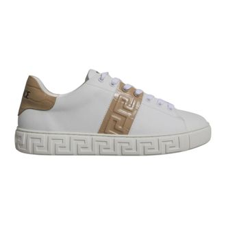 Versace Greca Print Low Top Sneakers Wei&szlig; - - Shoes - Herren - Wei&szlig; - 38 EU