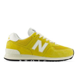 New Balance Unisexe 574 en Jaune/Beige, Su&egrave;de/Mesh, Taille 38.5