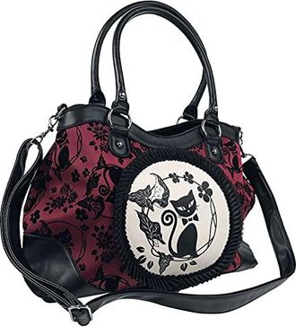 Banned Call of the Phoenix Alternative gothique sac à main - Noir, vert ou rouge Avai - Bordeaux, Taille Unique