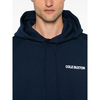 Cole Buxton Logo-Embroidered Sweatshirt - Navy