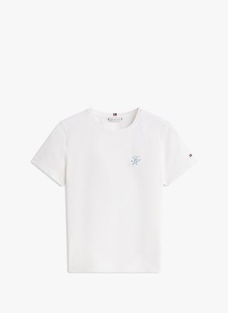 Tommy Hilfiger T-shirt manches courtes en coton m&eacute;lang&eacute;
